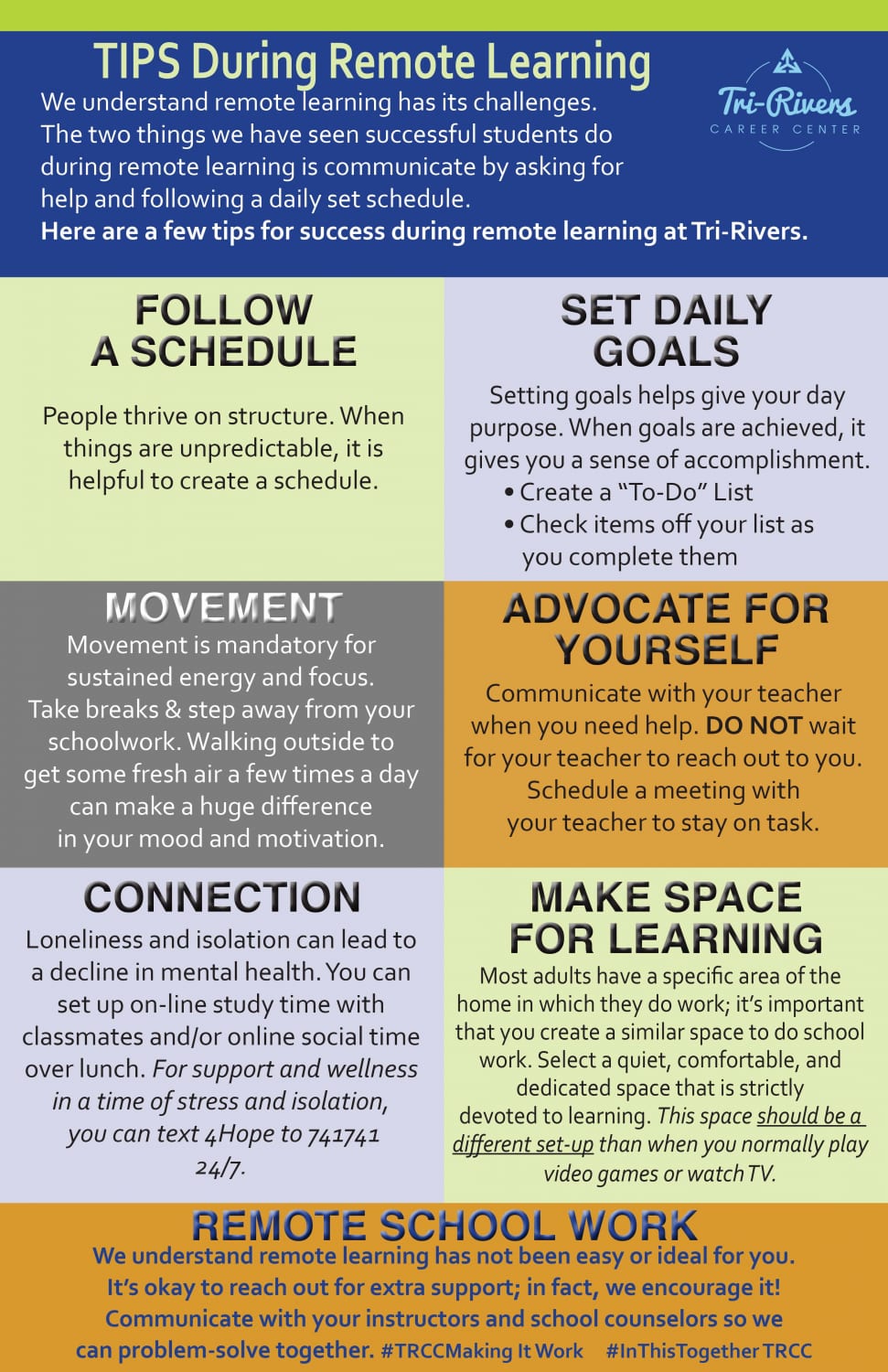 Tips During Remote Learning - Tri-Rivers Career Center & Center for ...